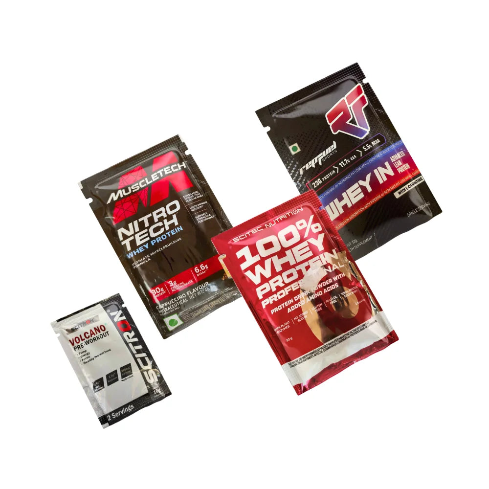 Ultimate Fitness Trial Pack : 3 Protein Servings + 1 Pre Workout ...