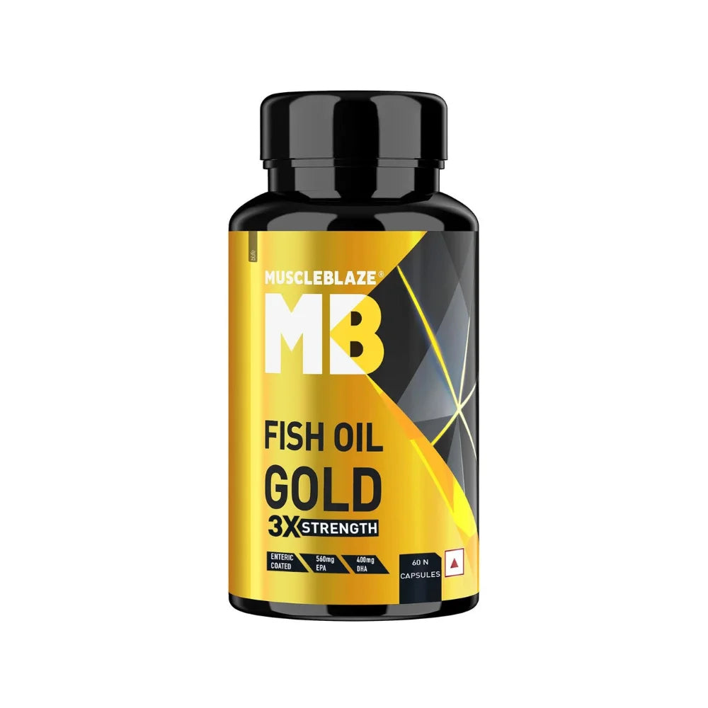 MuscleBlaze Omega 3 Fish Oil Gold Capsules – Nutriride
